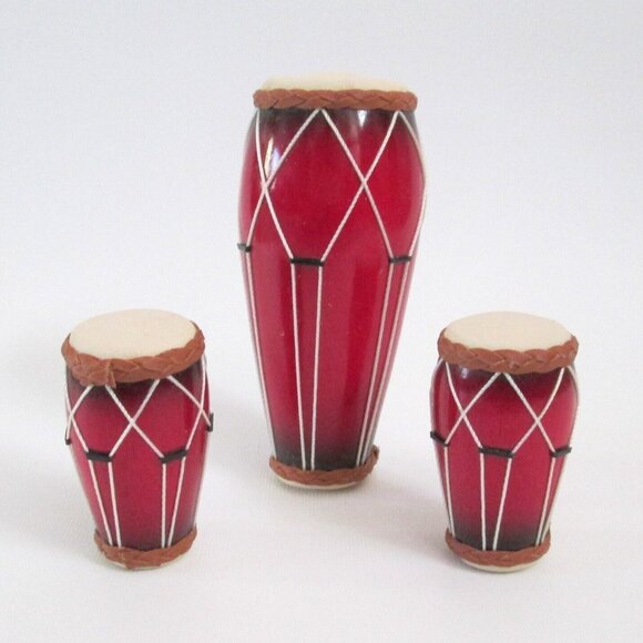 Unique Vintage | Accents | Vintage Miniature Kendang Drum Set 3 ...